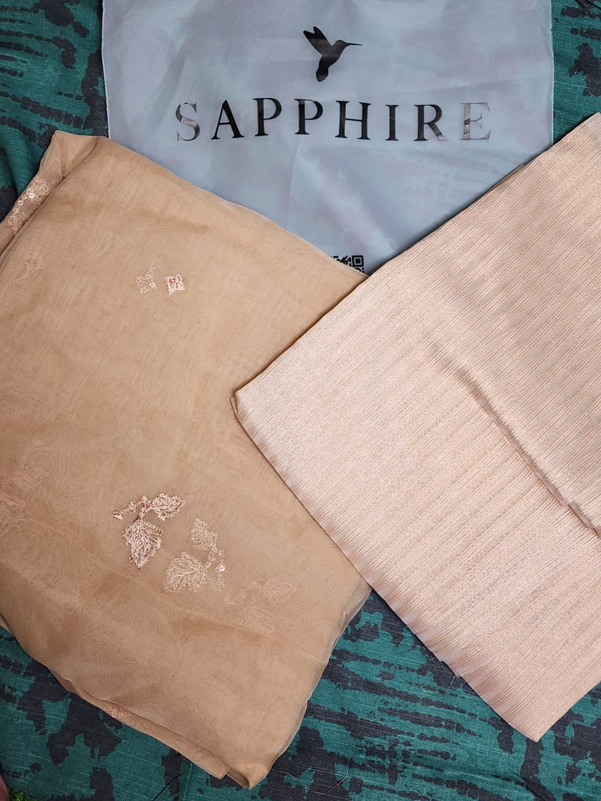 Sapphire Fancy Embroidered SD 2pc SAP-F24-EMB-2PC-07 Branded Cut Pieces