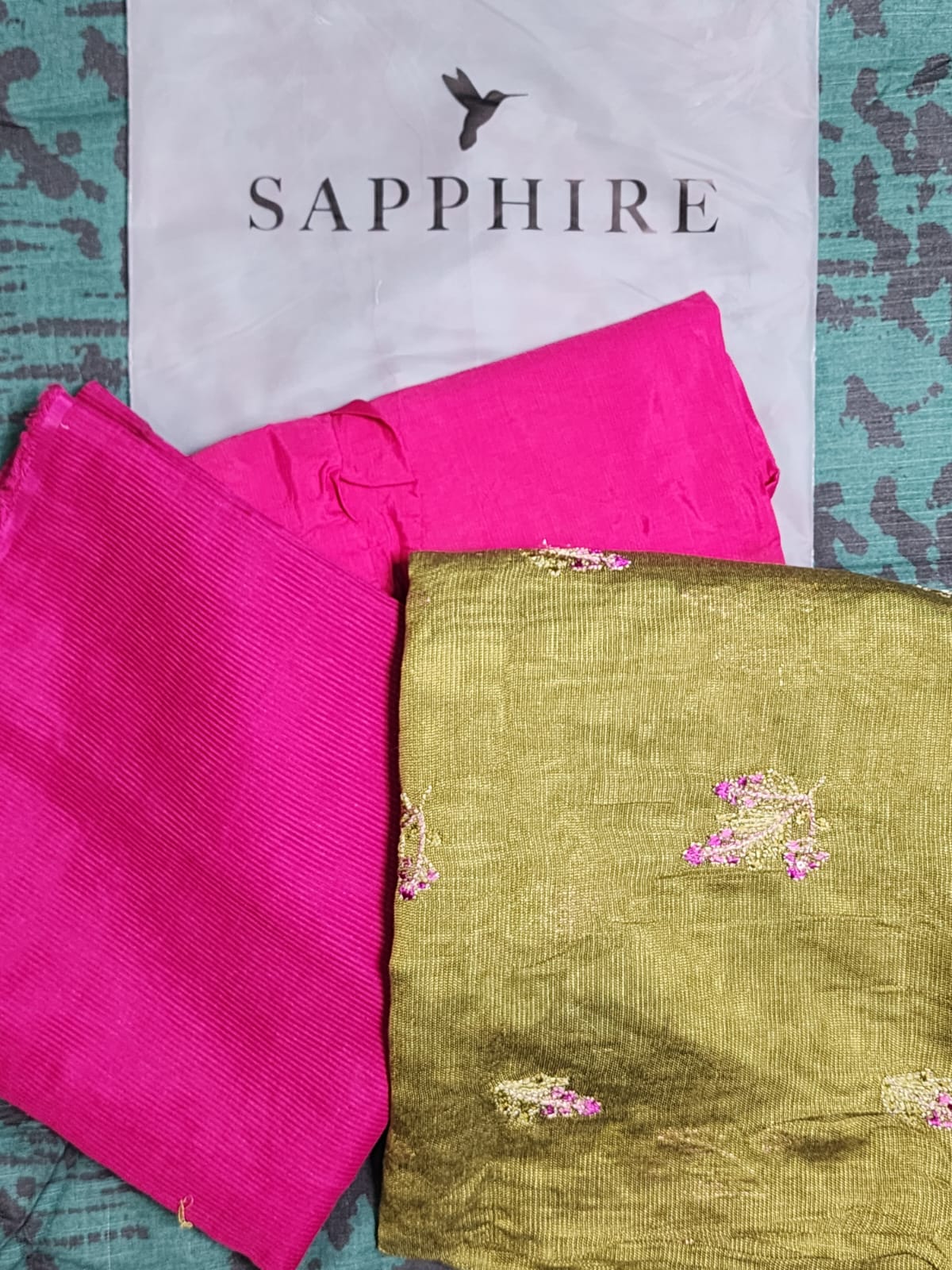 Sapphire Fancy Unstitched 3pc SAP-FANCY-3PC-03 Branded Cut Pieces