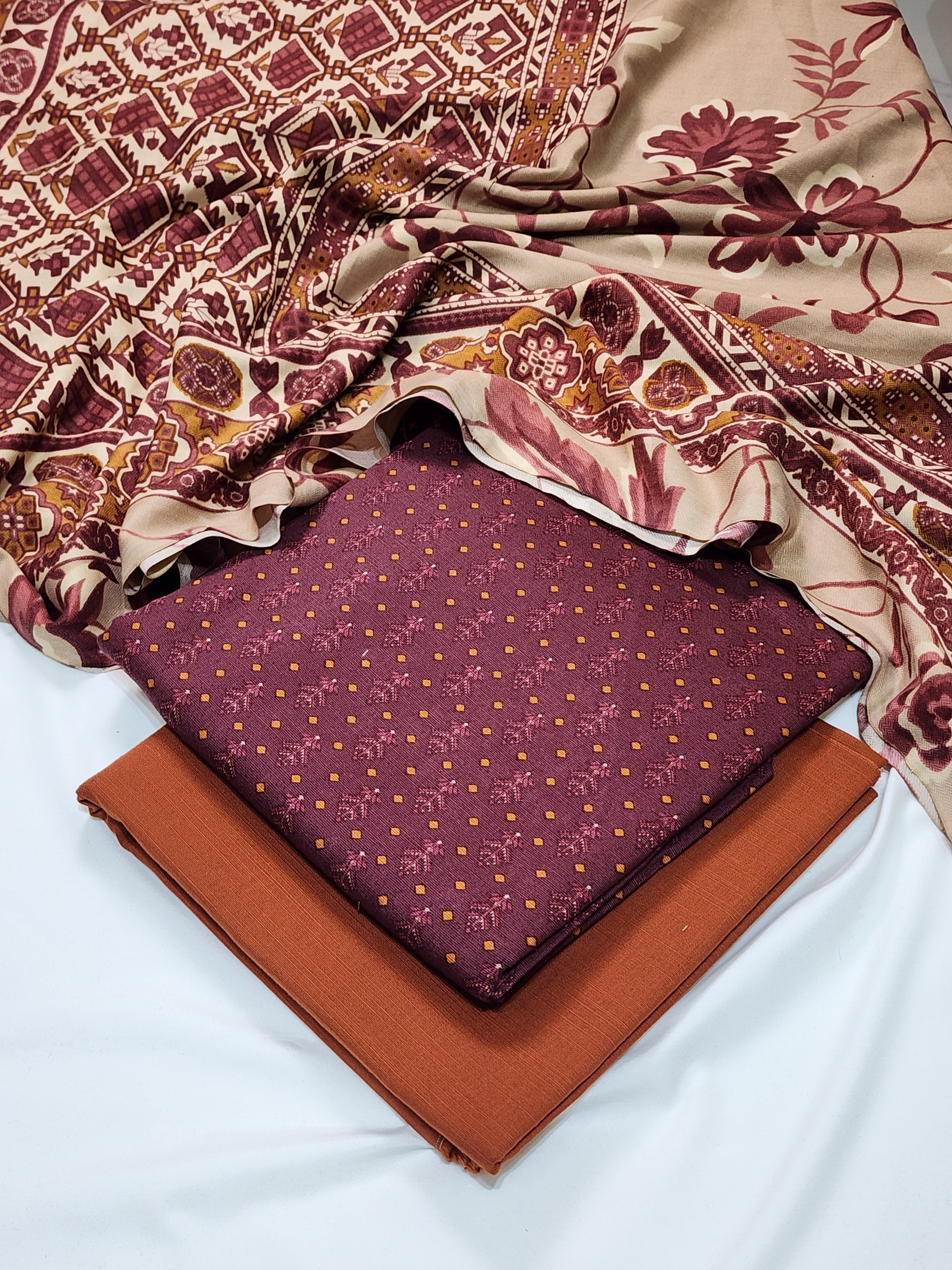 Sapphire Digital Printed Khaddar 3pc SAPP-P-KHDR-1279 Branded Cut Pieces