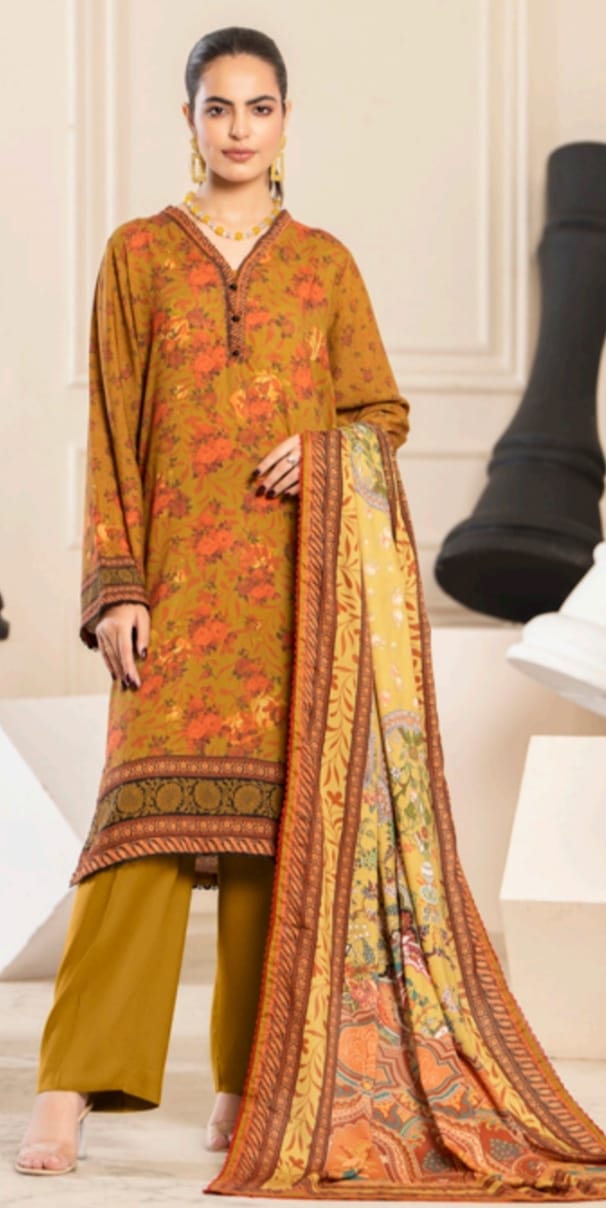 Safa Iman Dobby Linen 3PC SI-PR24-LN-3PC-01 Branded Cut Pieces